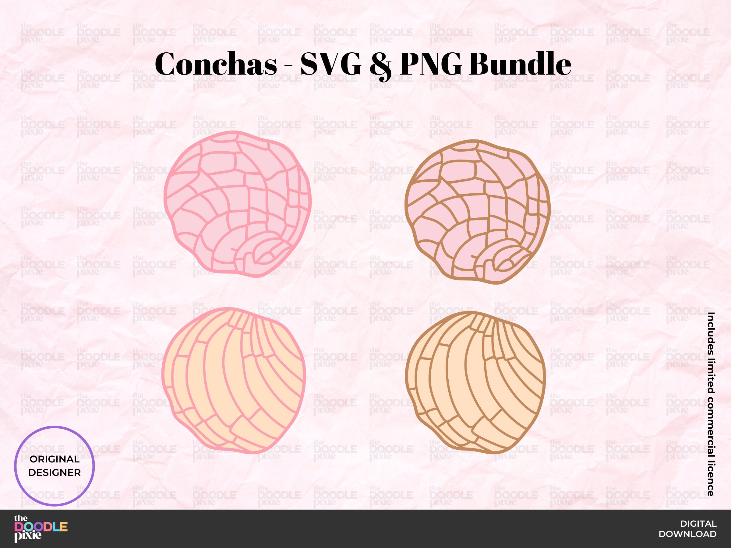 Conchas SVG PNG Bundle, Concha SVG, Cafecito Y Chisme Svg, Clipart ...