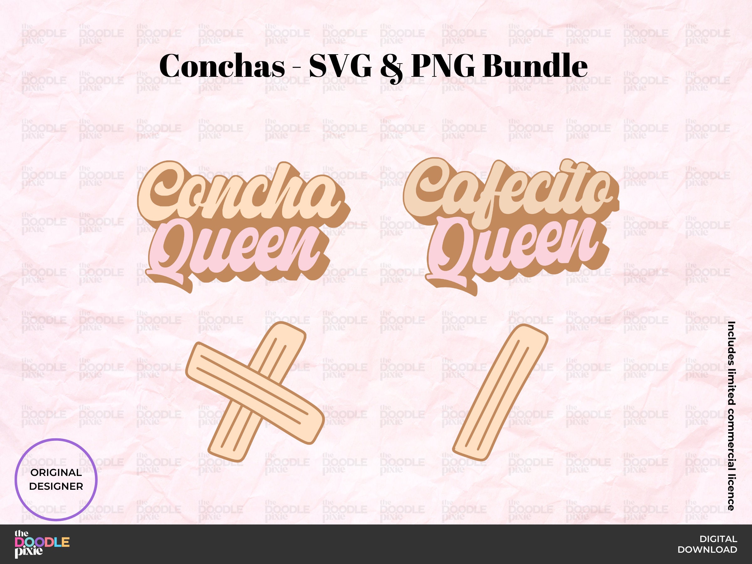 Conchas SVG PNG Bundle, Concha SVG, Cafecito Y Chisme Svg, Clipart ...