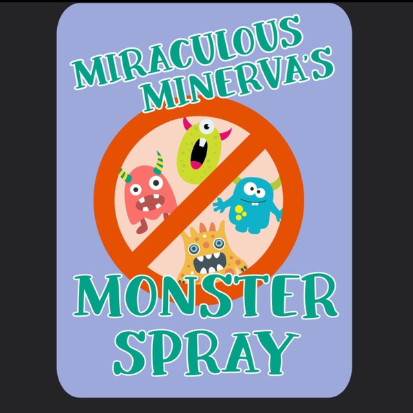 Spray Away the Monster Labels - Etsy