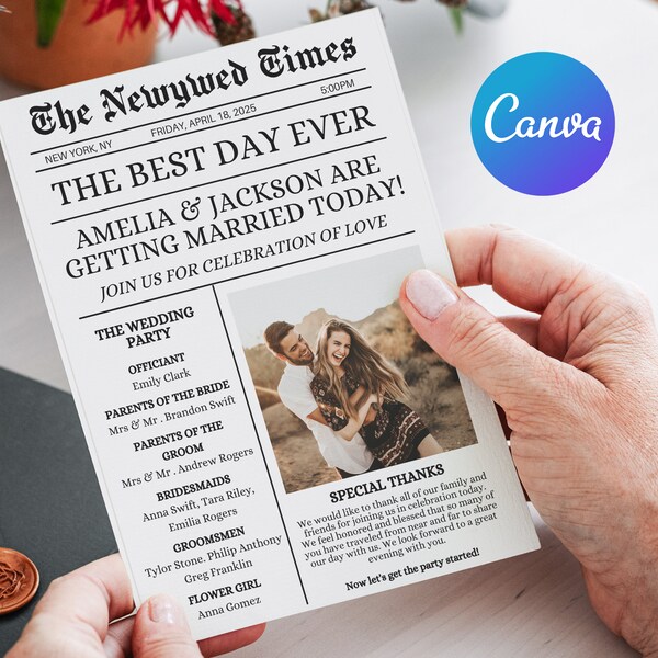 50th Wedding Anniversary Program Template - Etsy