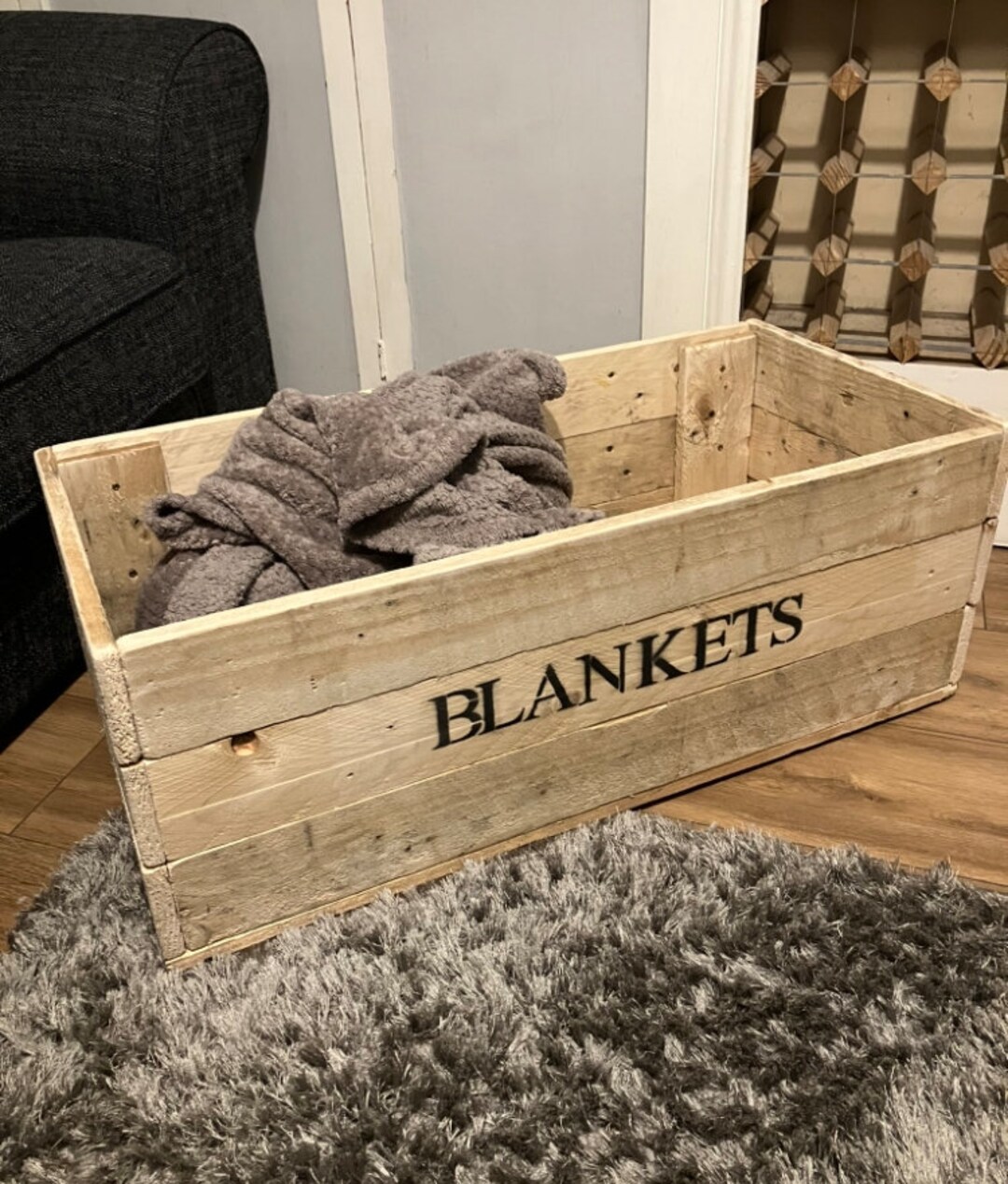 Rustic Blanket Box - Etsy UK
