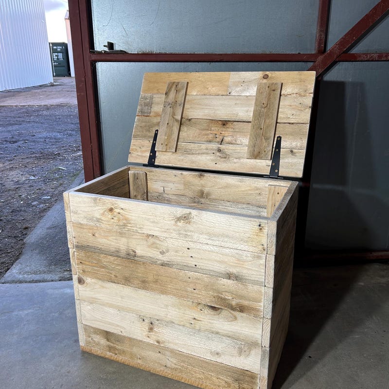 Storage Ottoman With Hinges - Etsy UK