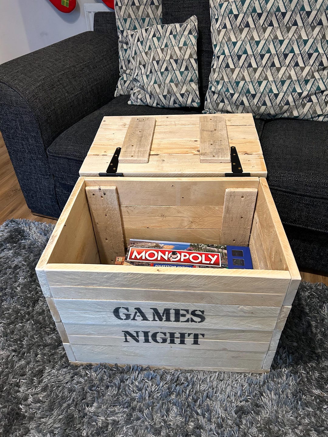 Rustic Board Games Storage Box. - Etsy