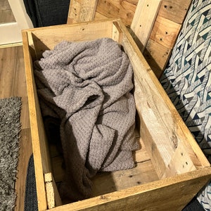 Rustic Storage Box With Rope Handles - Etsy UK