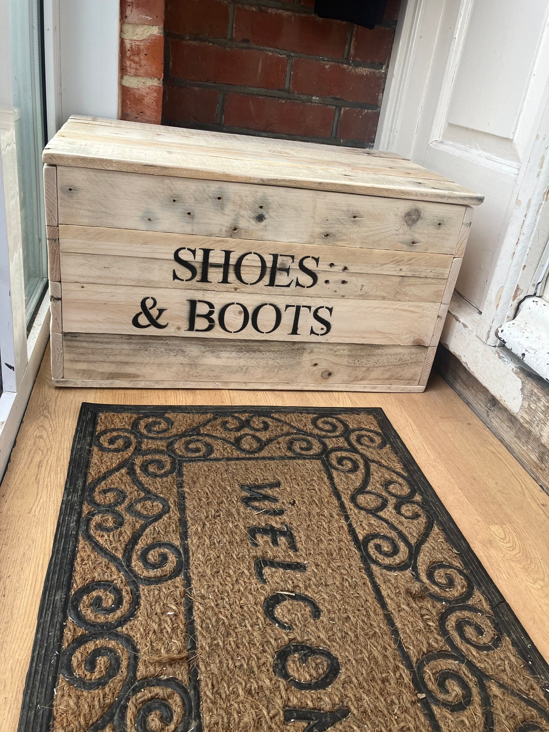 Rustic Wooden Shoe Box - Etsy