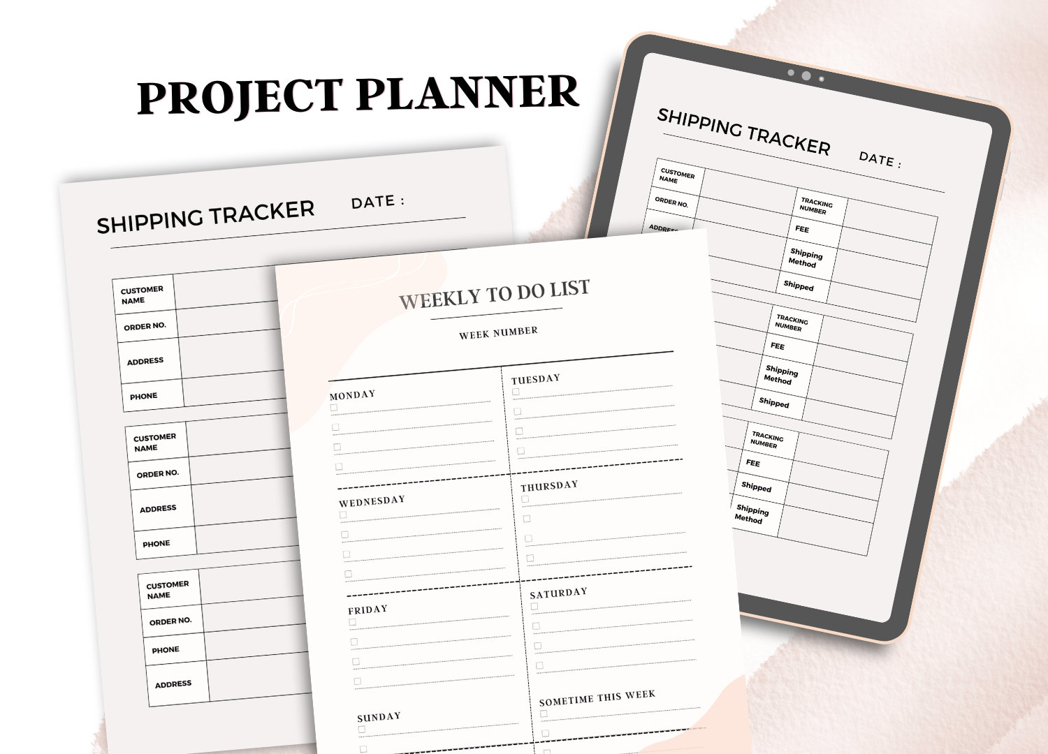 Printable Project Planner, Work Planner, Project Timeline Tracker ...