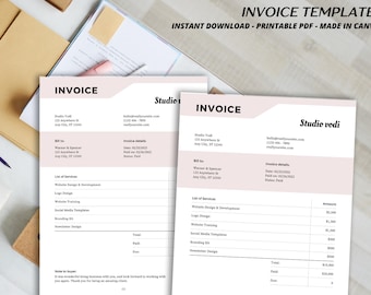 Invoice Template - Etsy