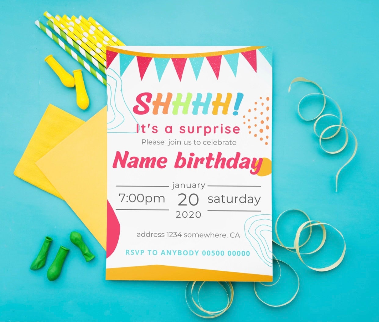 Funny Birthday Invitation Template - Etsy