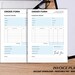 Sky Blue and White Minimalist Invoice .pdf Editable Canva Template for ...