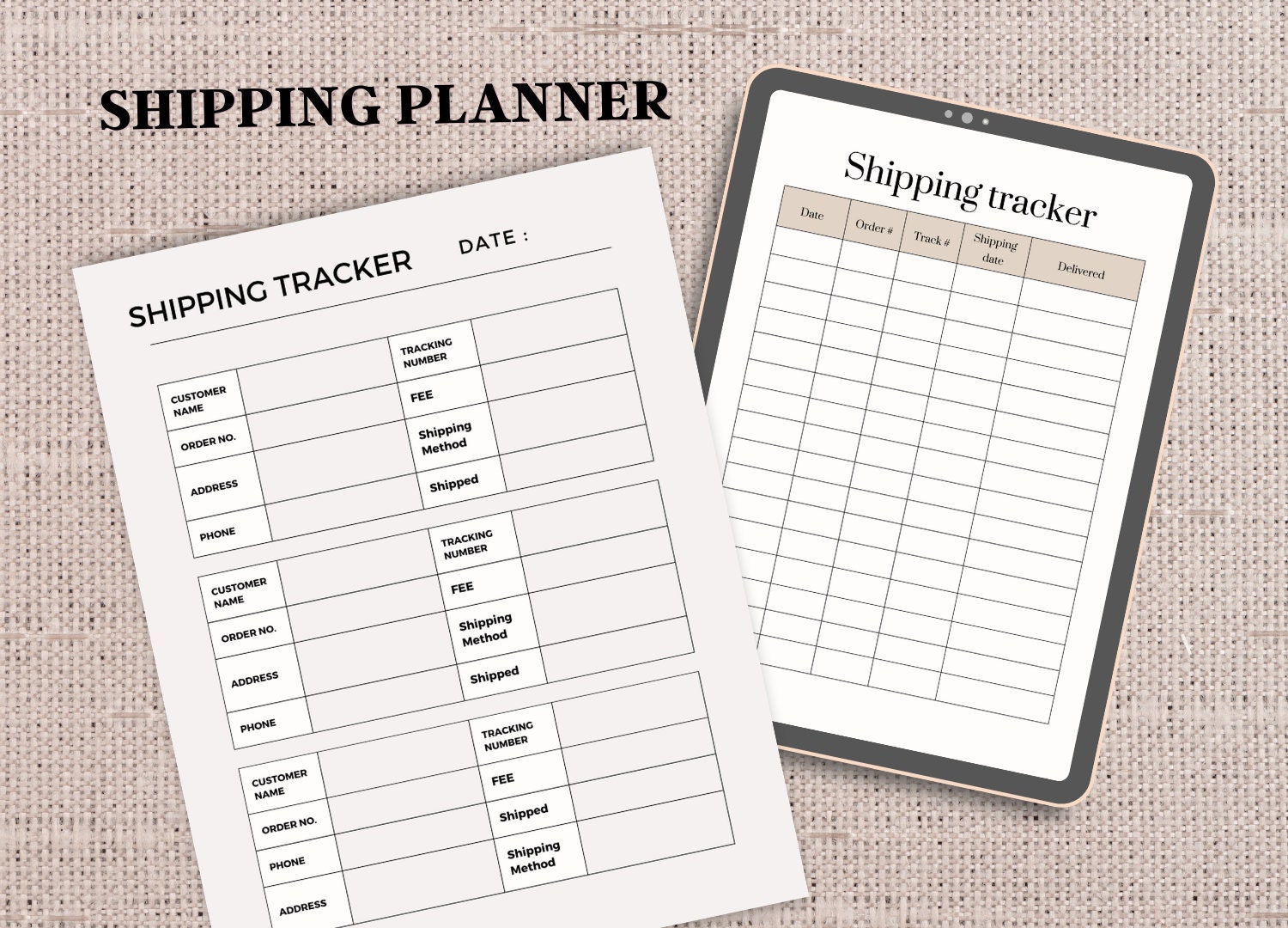 Shipping Log, Shipping Planner, Shipment Log, Shipment Tracker ...