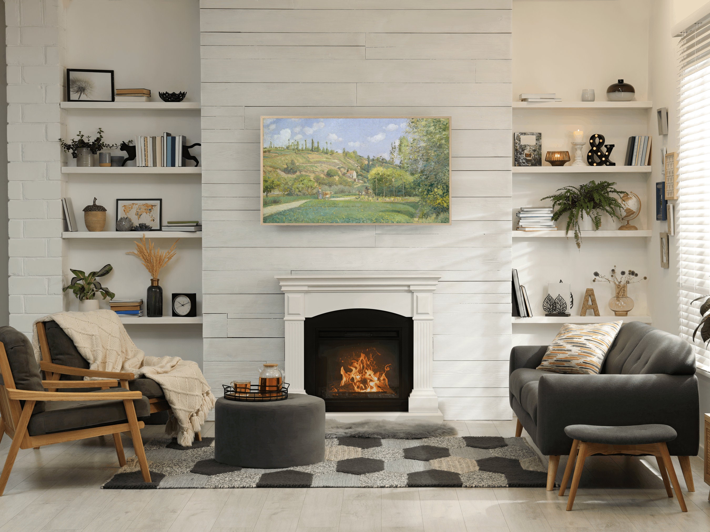 Samsung Frame TV | Vintage Landscape Impressionist Painting | A Cowherd ...