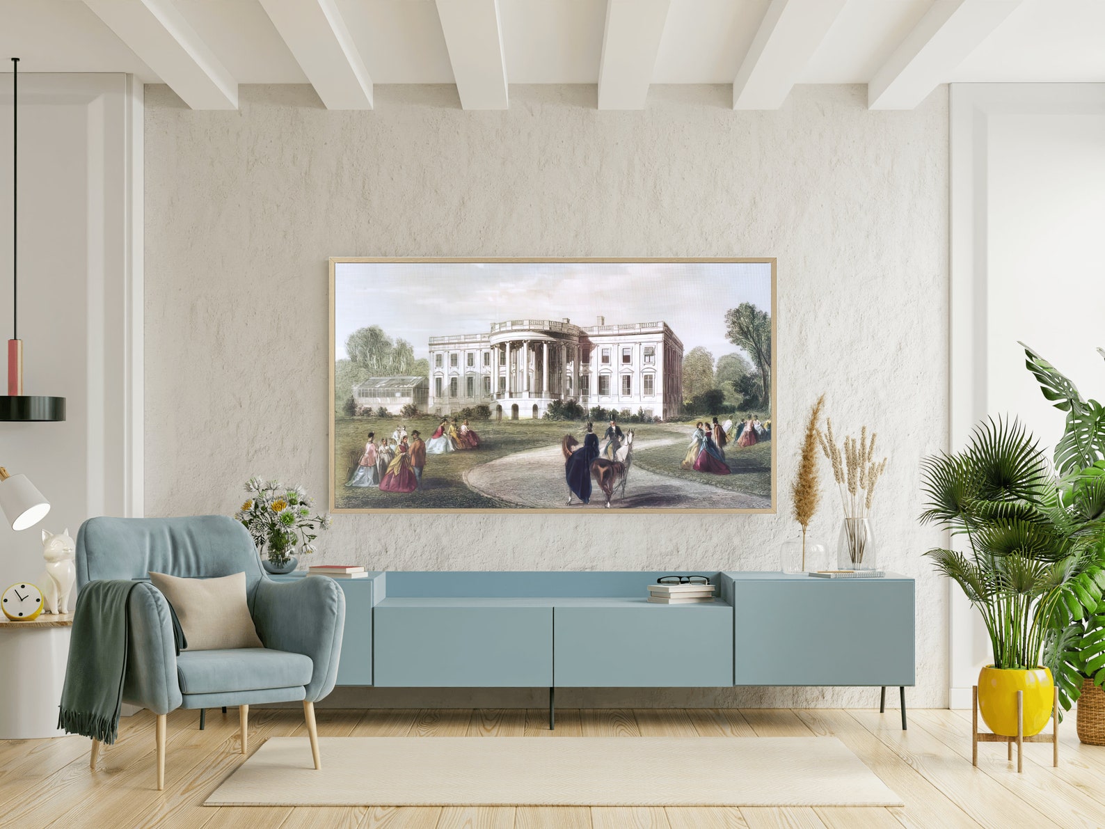 Samsung Frame TV Art 8K | Vintage White House Illustration | Circa 1860 ...