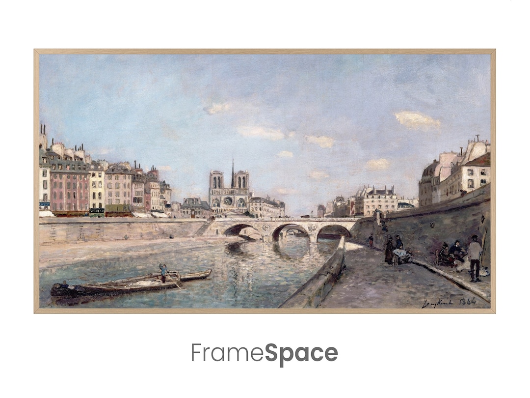 Samsung Frame TV Art 8K | the Sein and Notre-dame, Paris | Vintage ...