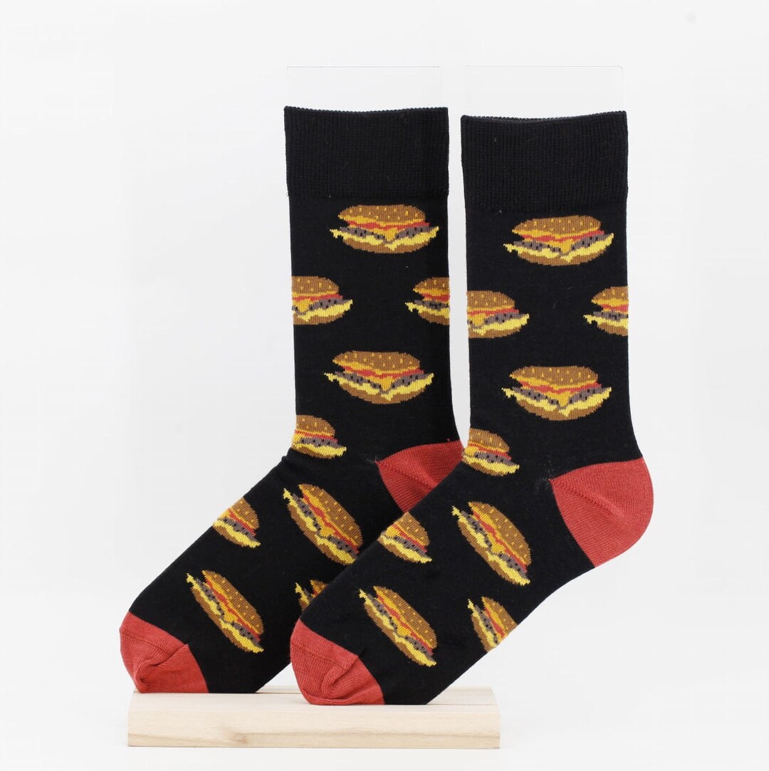 Burger Hamburger Cheeseburger Unisex Socks, Funny Socks, Cozy Socks ...