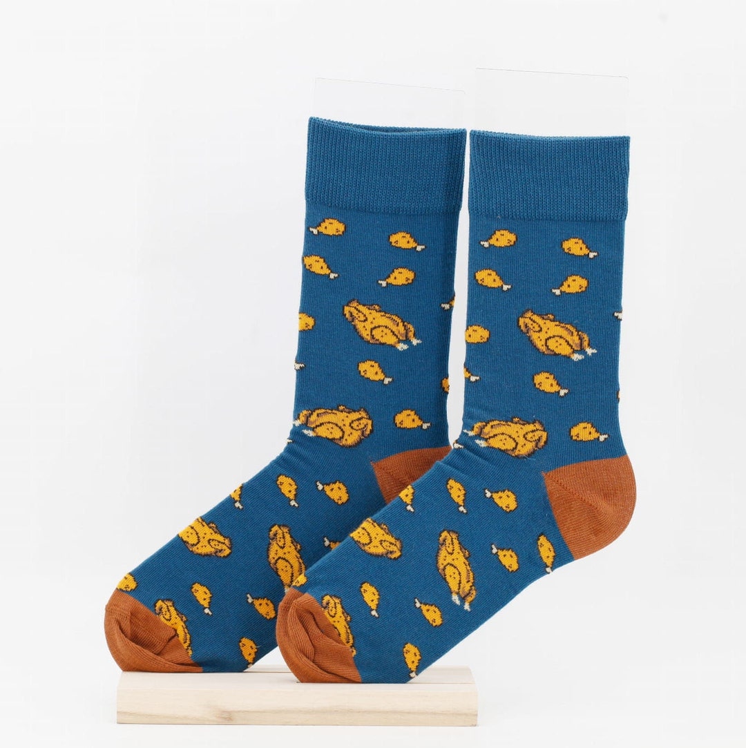 Chicken Crispy Grilled Chicken Unisex Socks, Funny Socks, Cozy Socks ...