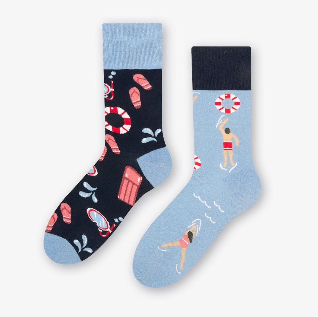 Swimmer Swimming Pool Swim Unisex Socks, Funny Socks, Cozy Socks, Crazy ...