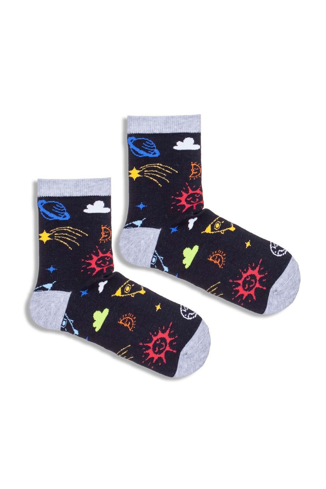 Space Planets Stars Universe Kids Socks, Funny Socks, Cozy Socks, Crazy ...