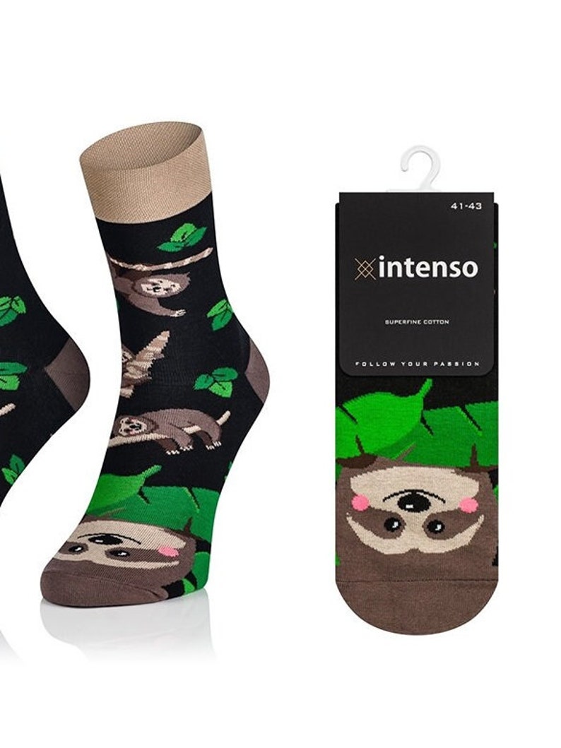 Sloth Happy Sloths Animal Unisex Socks, Funny Socks, Birthday Socks ...