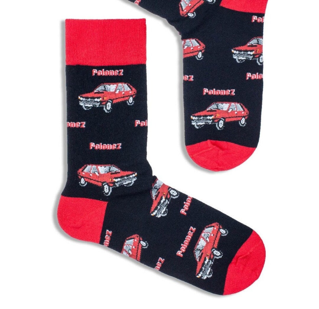 Red Car Polonez FSO Socks: Funny Novelty Socks - Etsy