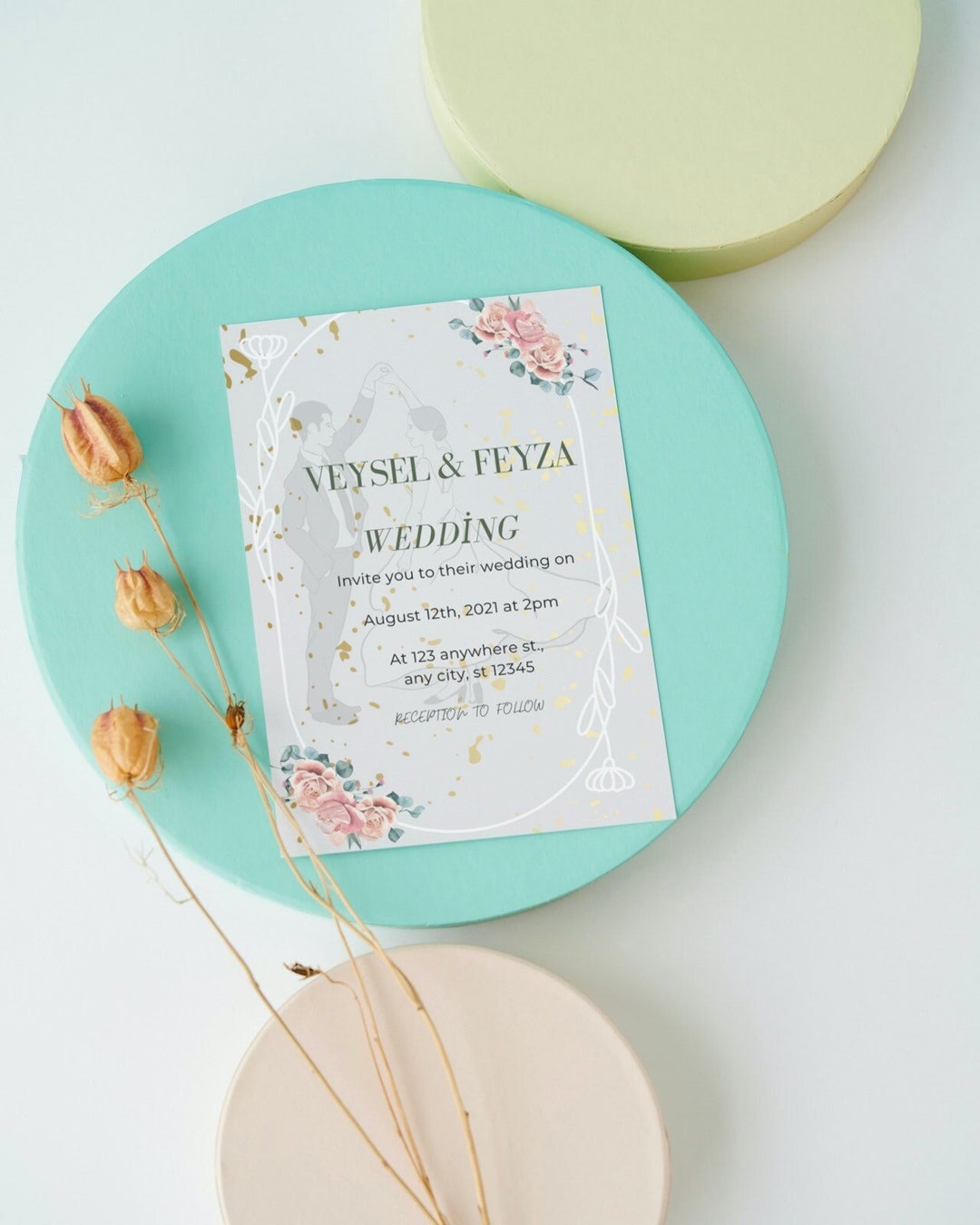 Wedding Invitation, Henna Invitation, Engagement Invitation, Invitation ...