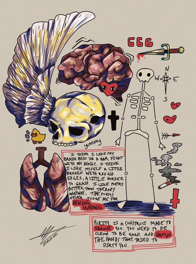 I Think I Like My Brain More Print - Etsy