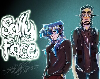 Sally Face Print 9x12 - Etsy UK