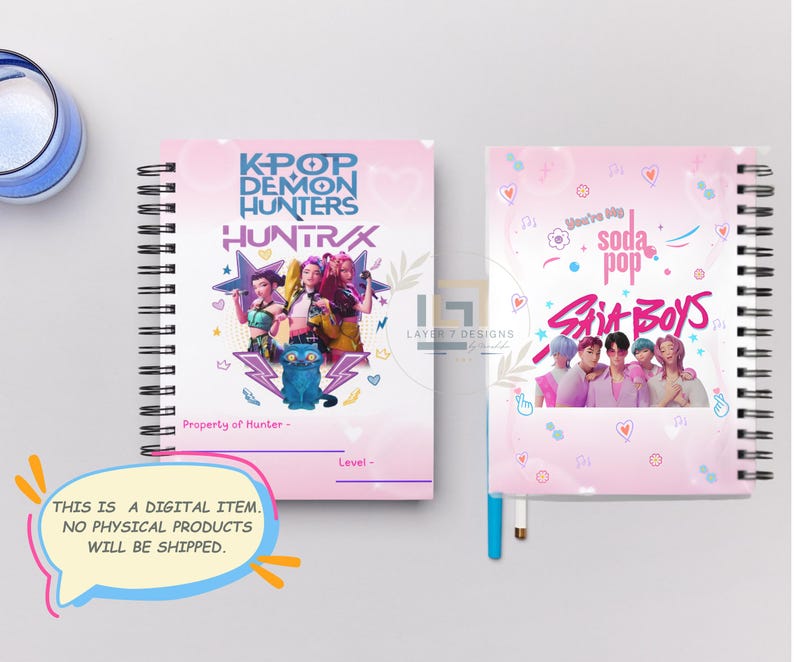 Kpop Demon Hunter Journal | Huntrix & Saja Boys Diary | Printable Kids ...