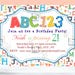 ABC Alphabet Birthday Invitation - Personalized | Made to Order | Kids ...
