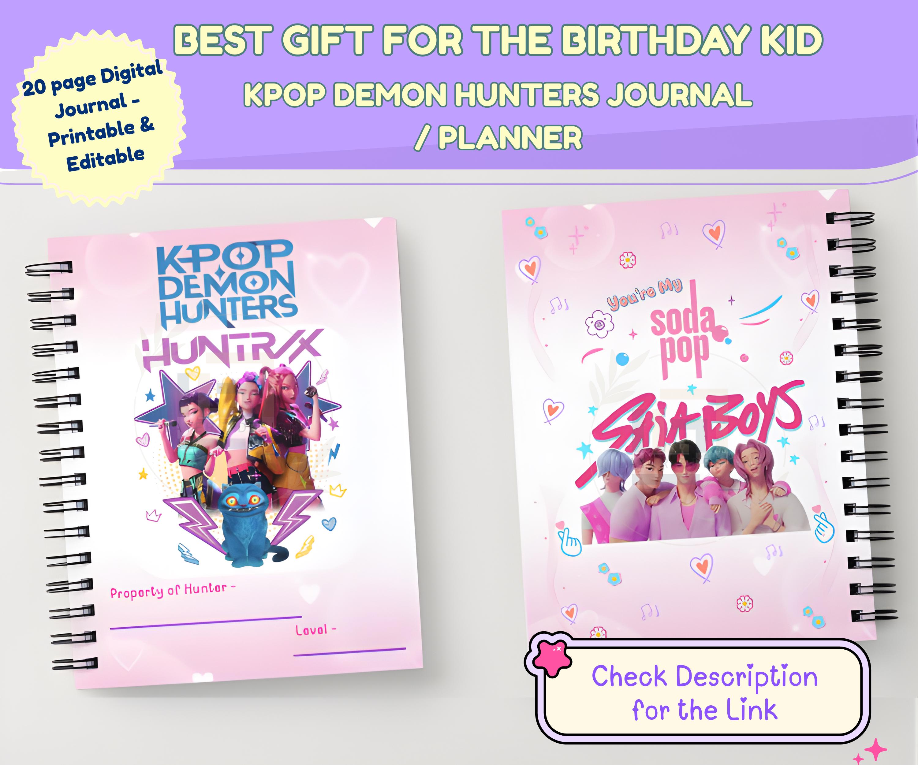 Kpop Birthday Activity Sheet | Demon Hunter Party Placemat | Huntrix ...