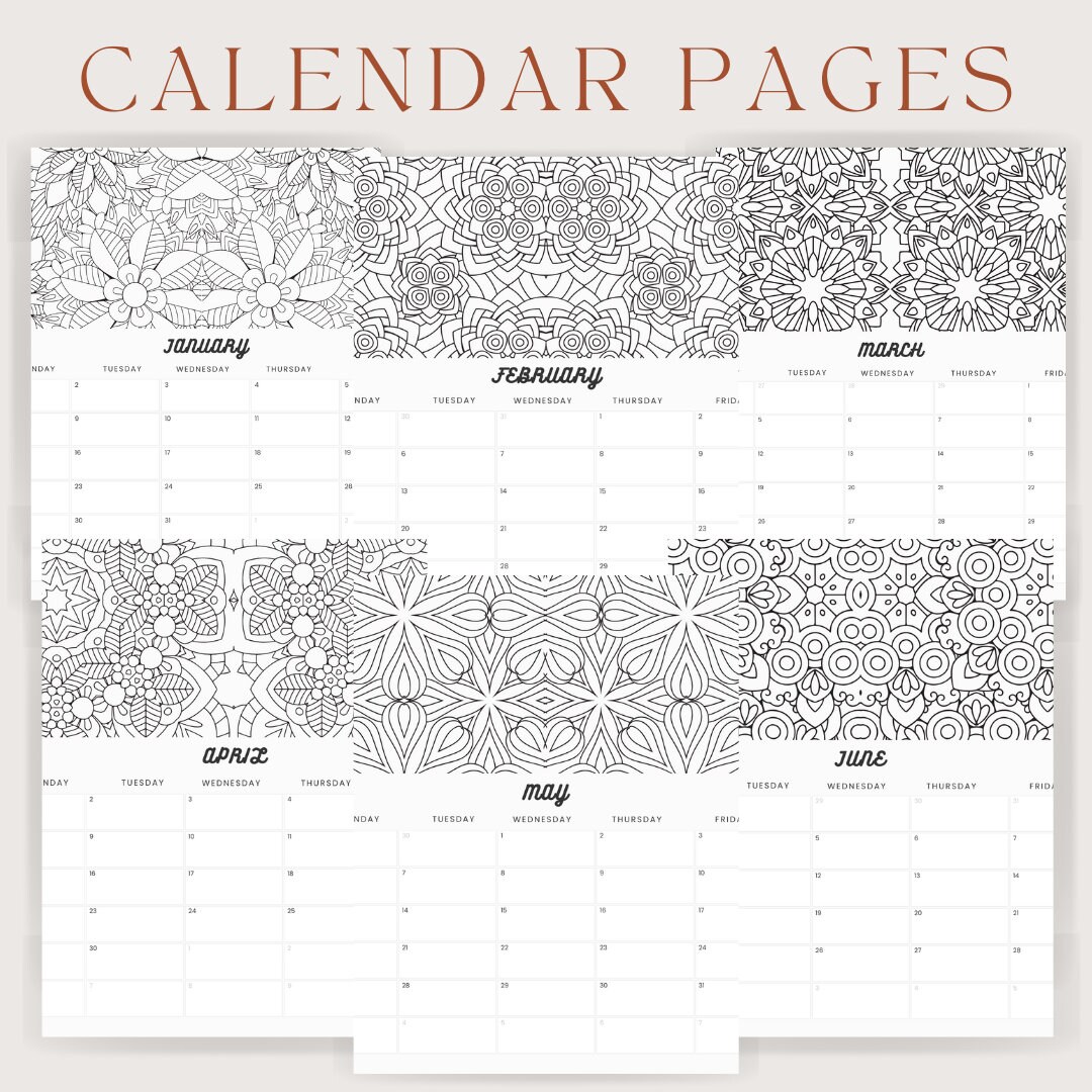 Colouring Calendar 2024 | Printable and Editable Coloring Calendar ...