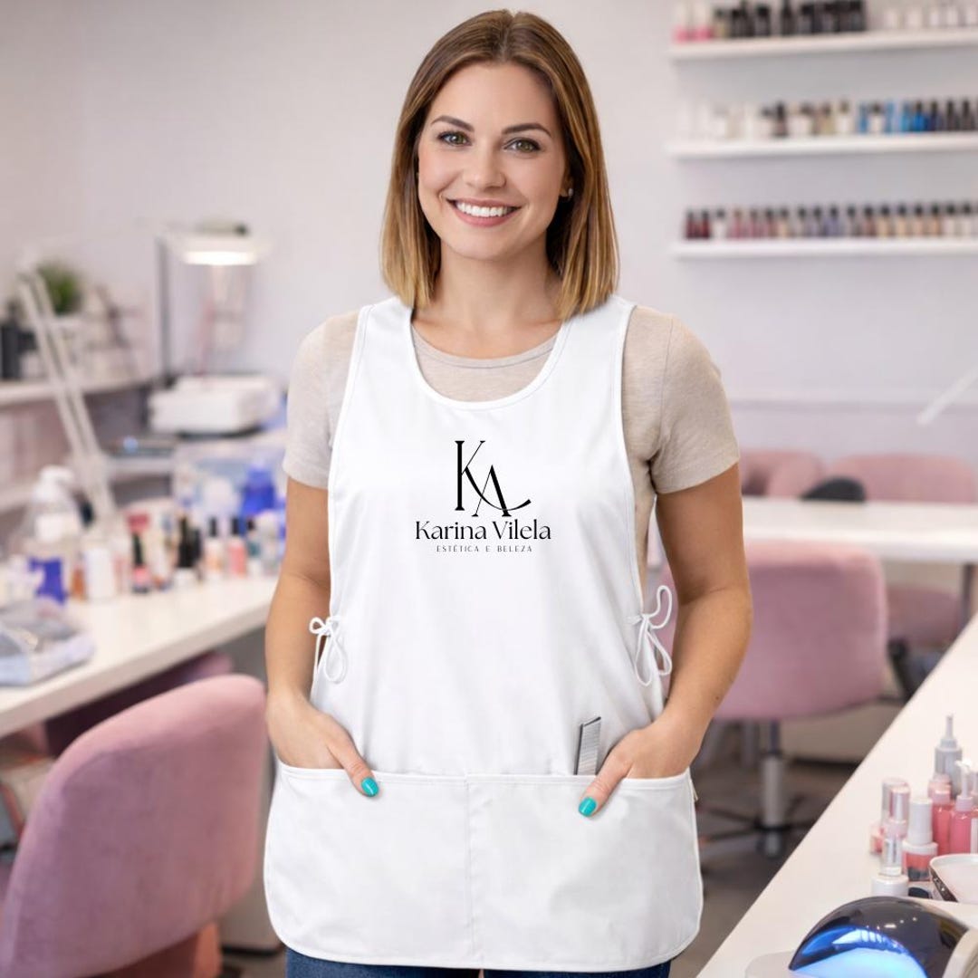 Personalized Nail Tech Apron With Logo – Custom Salon Smock for Lash ...