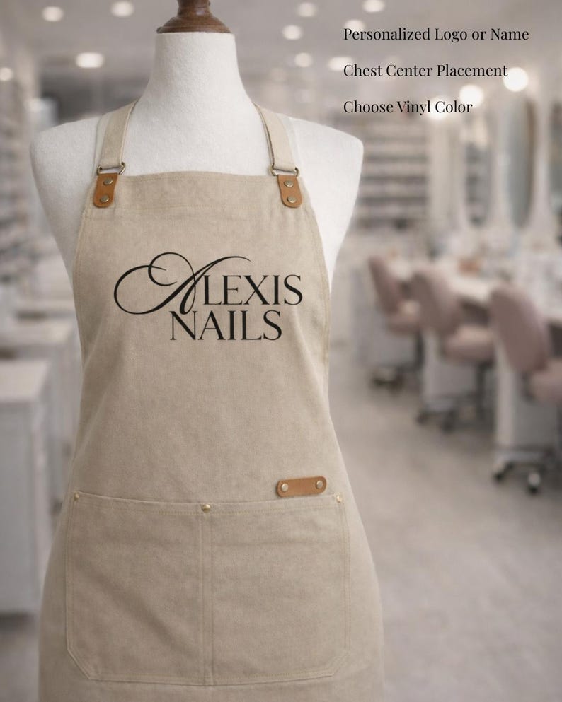 Custom Logo Apron | Professional Apron for Nail Tech, Hairstylist ...