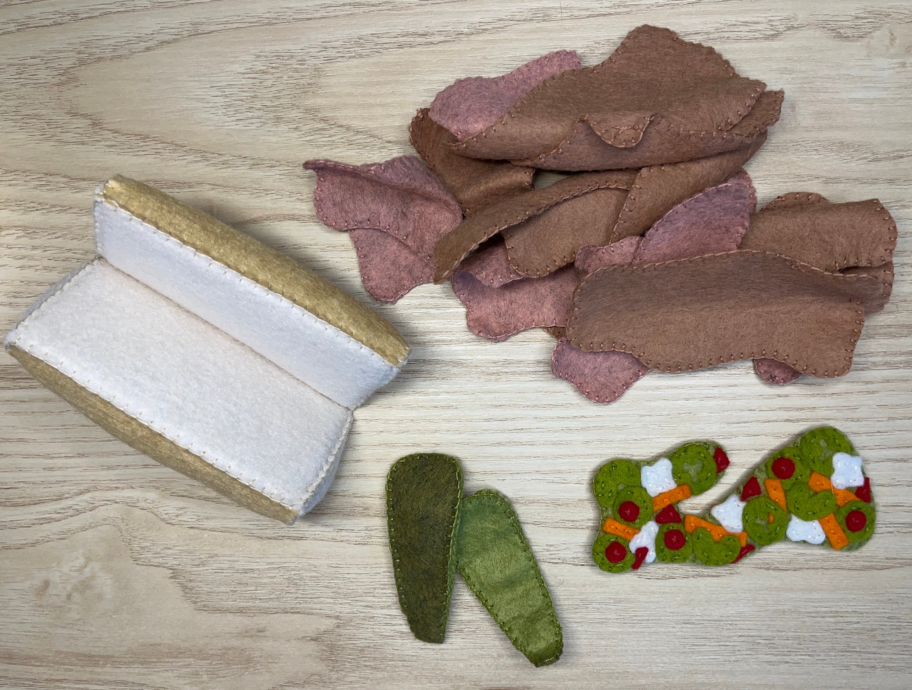 Felt Food Pattern Chicago Food Play Set PDF Pattern Felt Pretend Play ...