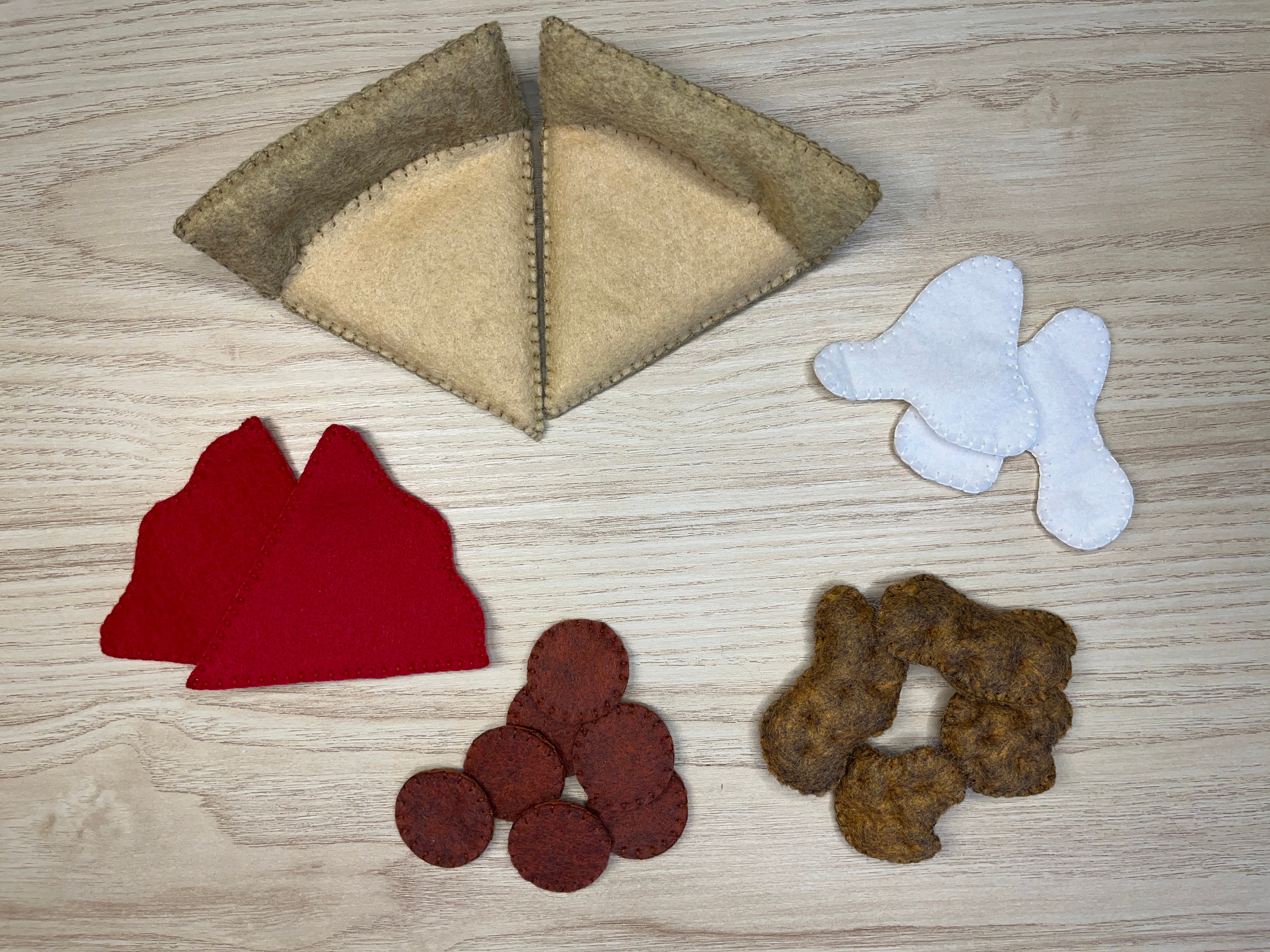 Felt Food Pattern - Deep Dish Pizza - PDF Pattern - Felt Pretend Play ...