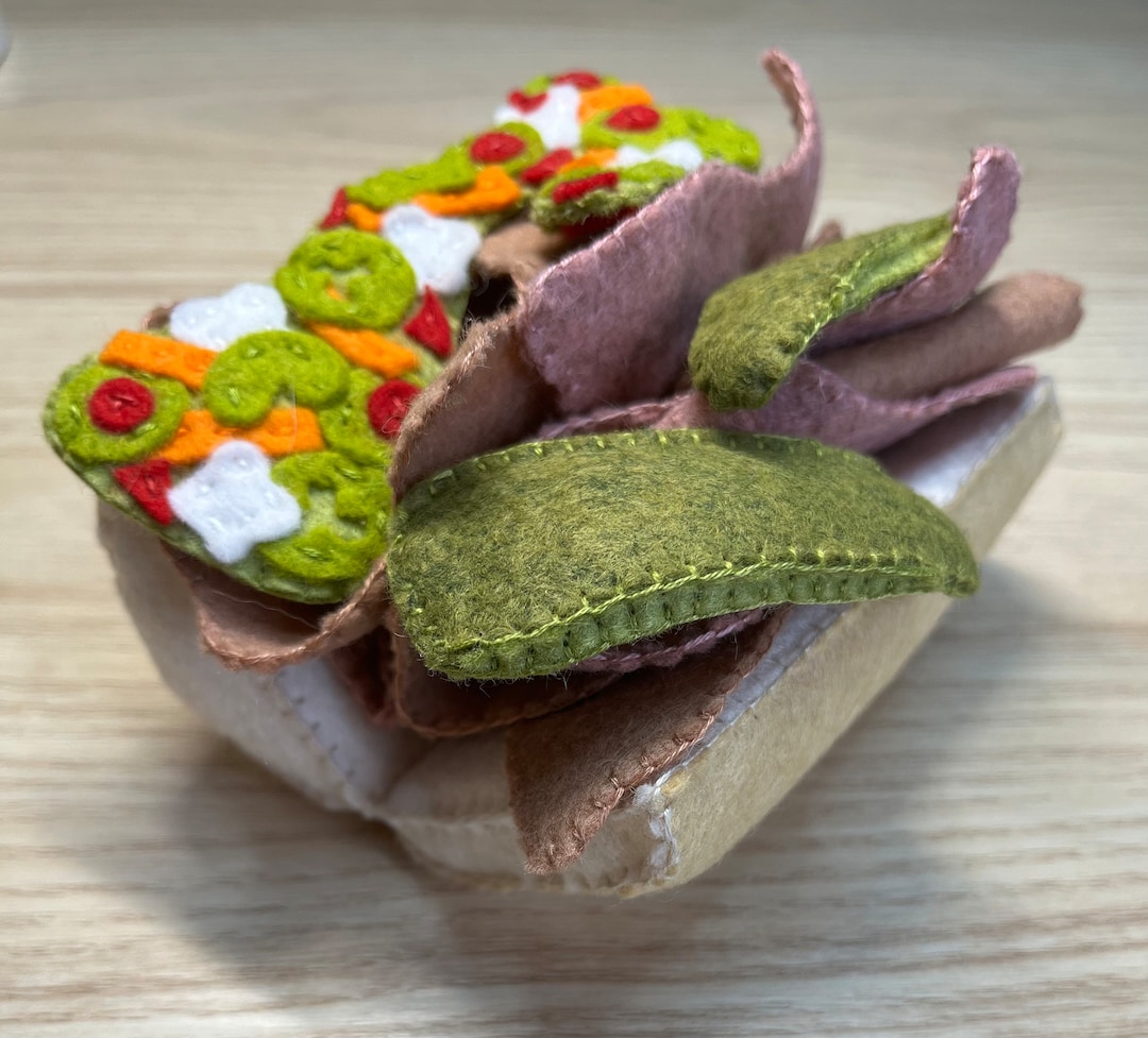 Felt Food Pattern - Italian Beef Sandwich - PDF Pattern - Felt Pretend ...