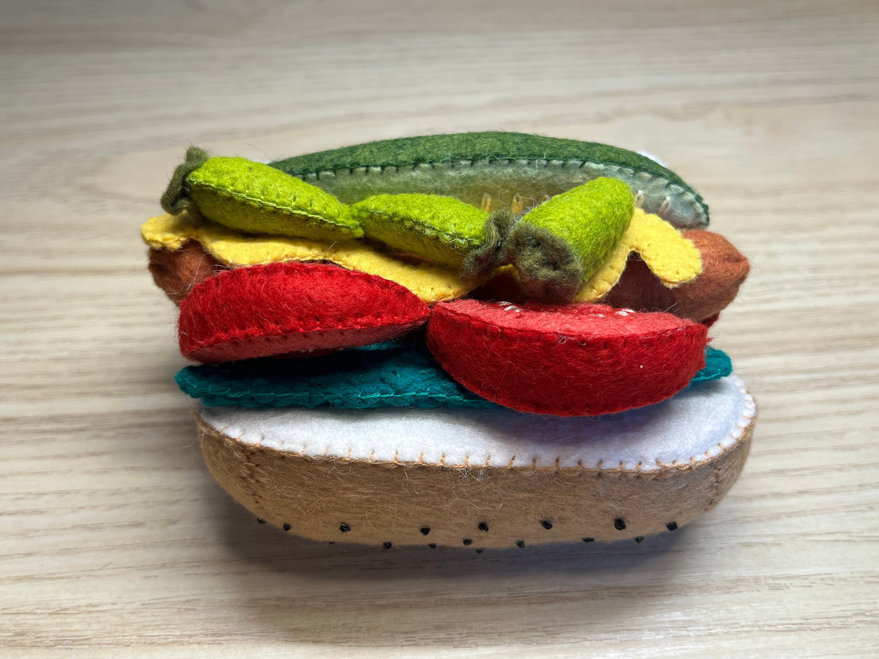 Felt Food Pattern Chicago Food Play Set PDF Pattern Felt Pretend Play ...