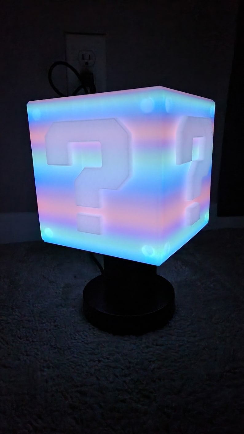 Mario Kart Themed Rainbow Mystery Block Light - Etsy