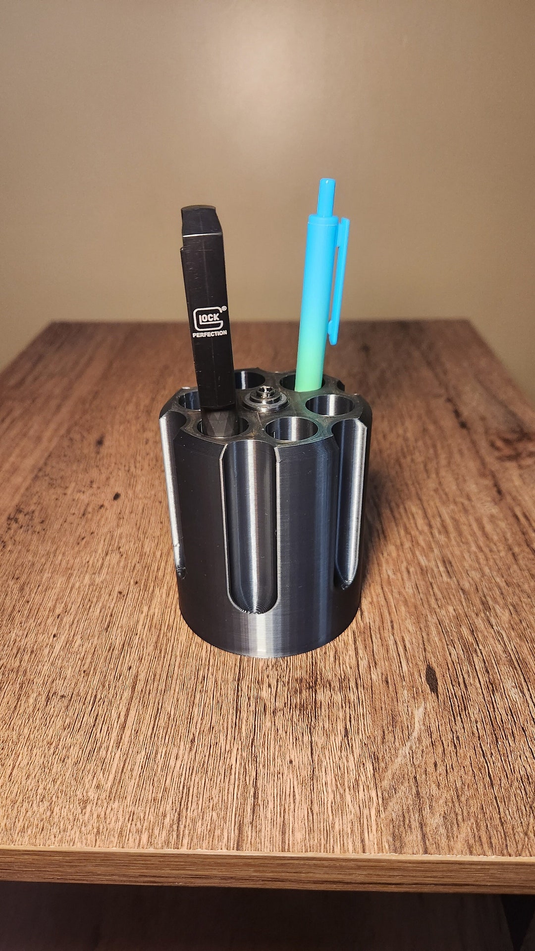 Revolver Cylinder Pen/pencil Holder or Olight Flashlight Display - Etsy