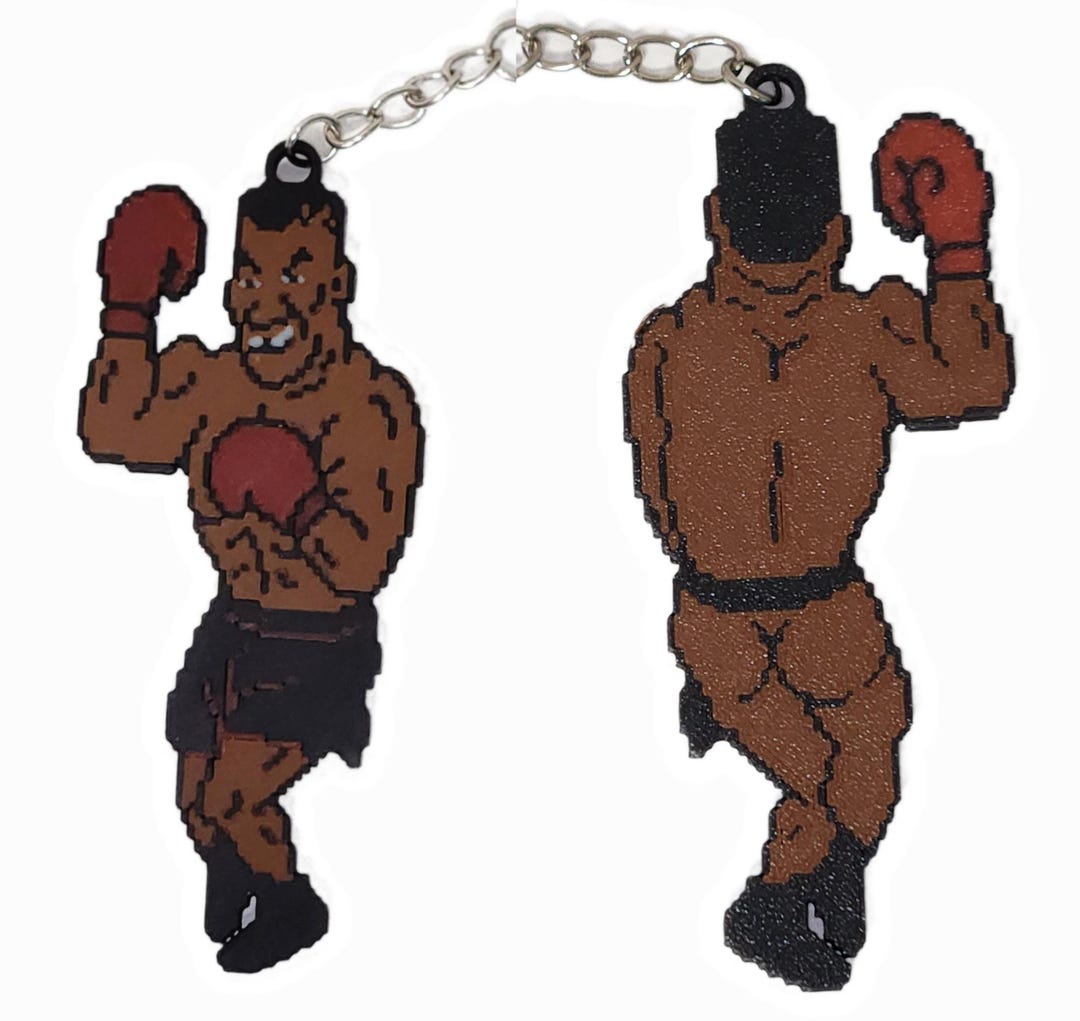 Mike Tyson Punchout Inspired W/ Cheeky Surprise Dual-sided Keychain ...