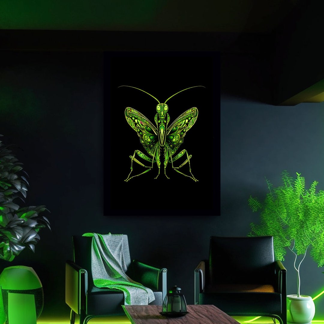 Digital Download Mantis Wall Art Poster Print Mantis Wall Art Black ...