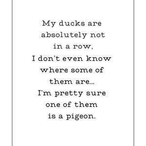 Ducks in A Row, Digital Downloadable Art, Instant Download Duck Art ...