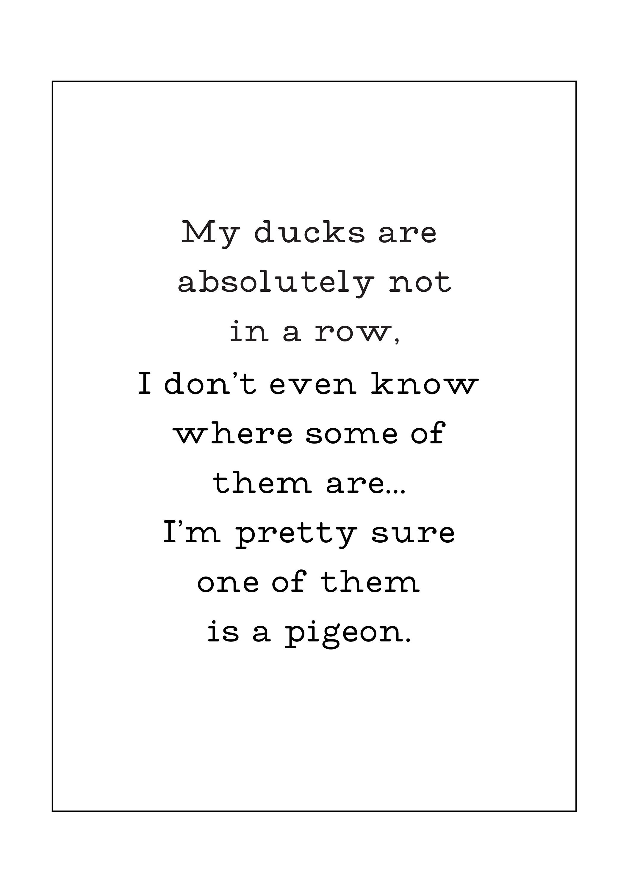 Ducks in A Row, Digital Downloadable Art, Instant Download Duck Art ...