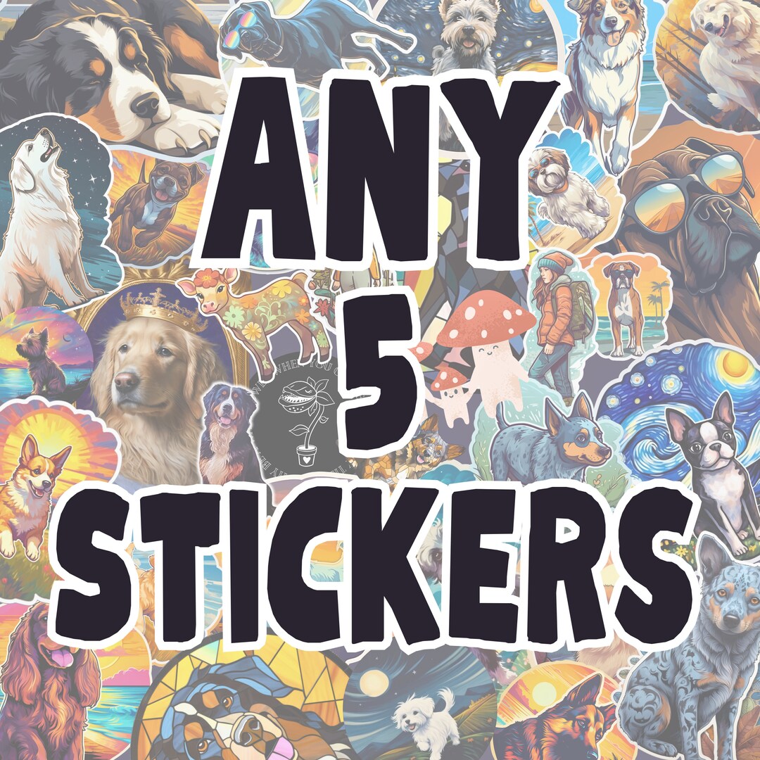 Waterproof Vinyl Sticker Pick Any 5 Stickers From My Shop to Choose ...