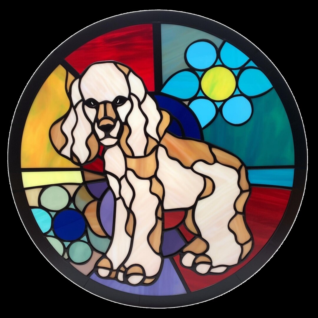 Poodle as Stained Glass Window Waterproof Vinyl Sticker - Etsy