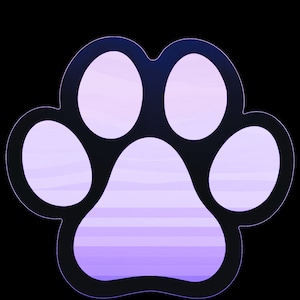 Waterproof Vinyl Sticker Purple Dog Paw - Several Options to Choose ...