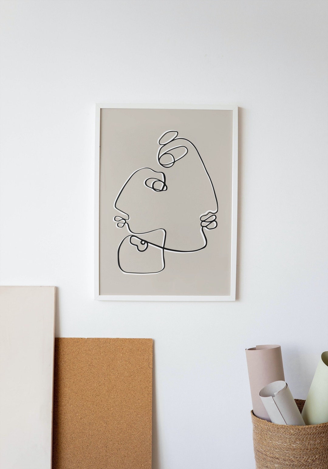 One Line Digital Art, Digital Download, Single Line Drawing, Line ...