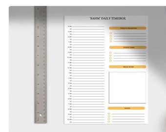 Time Box Daily Planner - Etsy