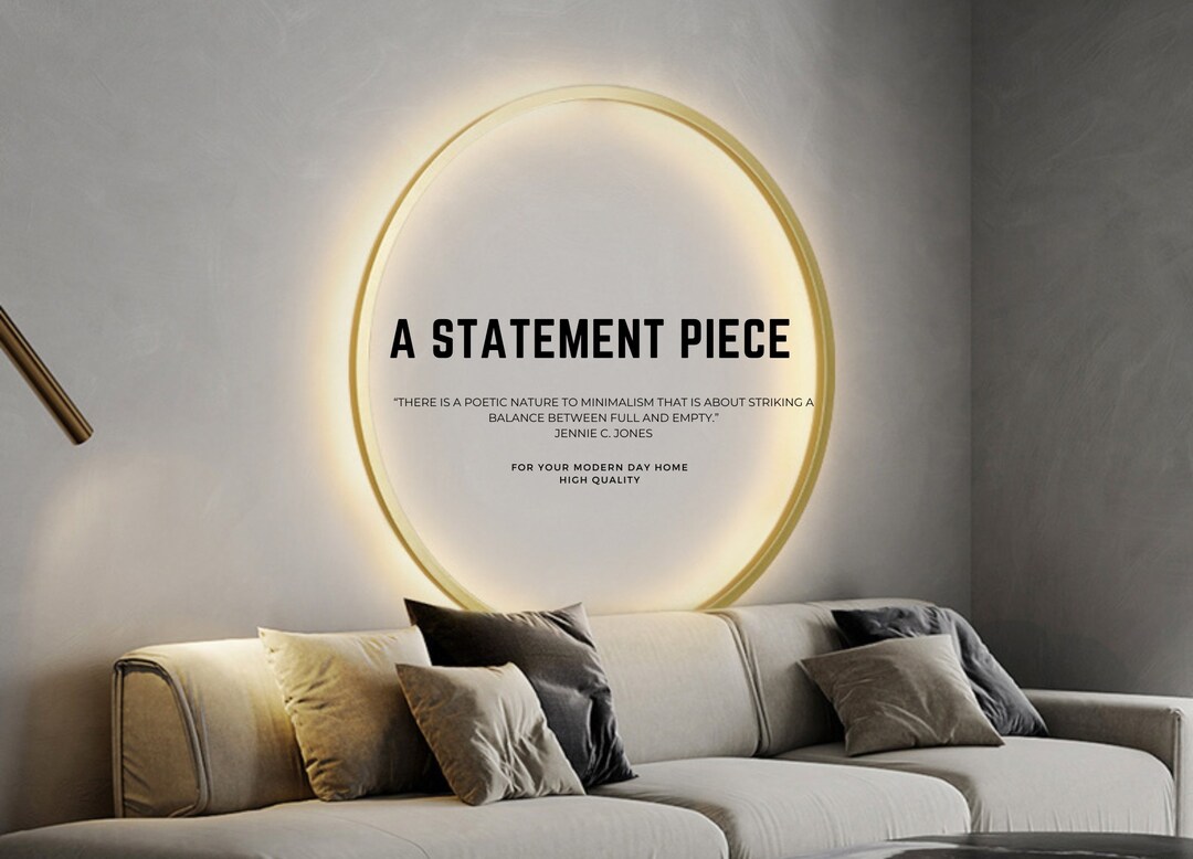 Nordic Luxury Simplistic LED Circle Wall Lamp Modern Home Simplistic ...