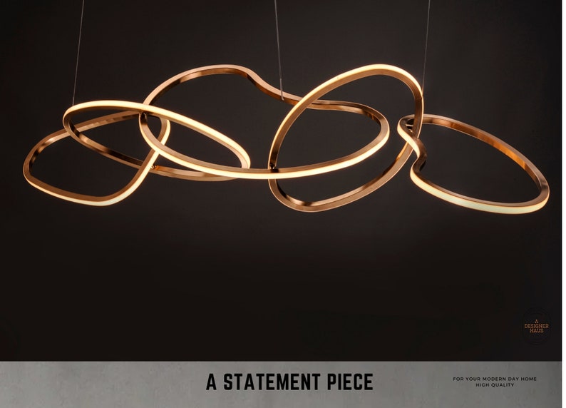 Luxury LED Circle Pendant Light Chandelier Mordern Simplistic Design ...