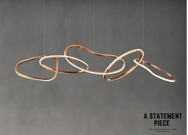 Luxury LED Circle Pendant Light Chandelier Mordern Simplistic Design ...